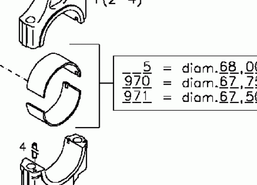 0293 1473 Big end bearing / 0293 1297-0428 3630-20565150 1013 Engine Parts
