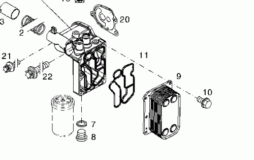 0410 2024 Eng.lubr.oil cooler / 0410 2481, 0491 7313, TD2011-TCD2011 ...